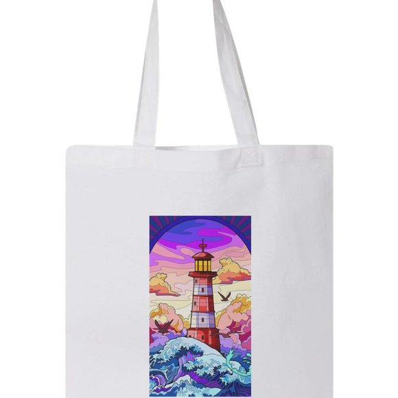 Bags | Aesthetic Lighthouse Art Design Tote Bag | Poshmark